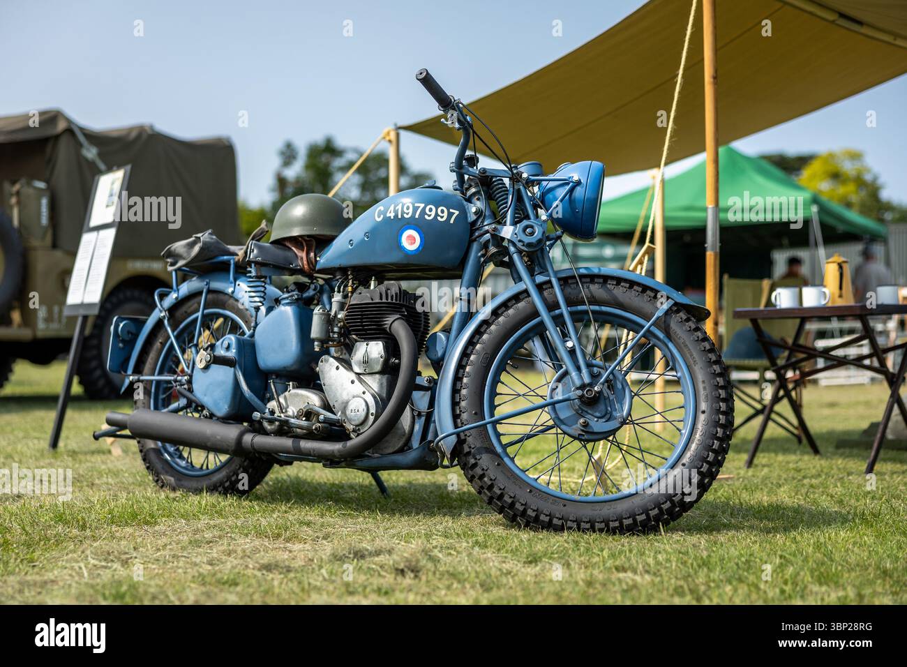 1940 BSA M20 Motorcycle on display at the Military Airshow Airshow held ...