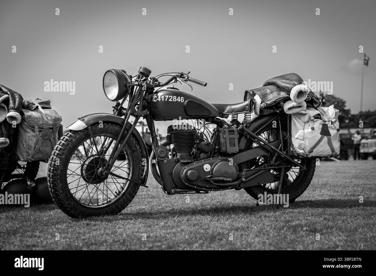 1940 BSA military motorcycle on display at the Military Airshow Airshow ...