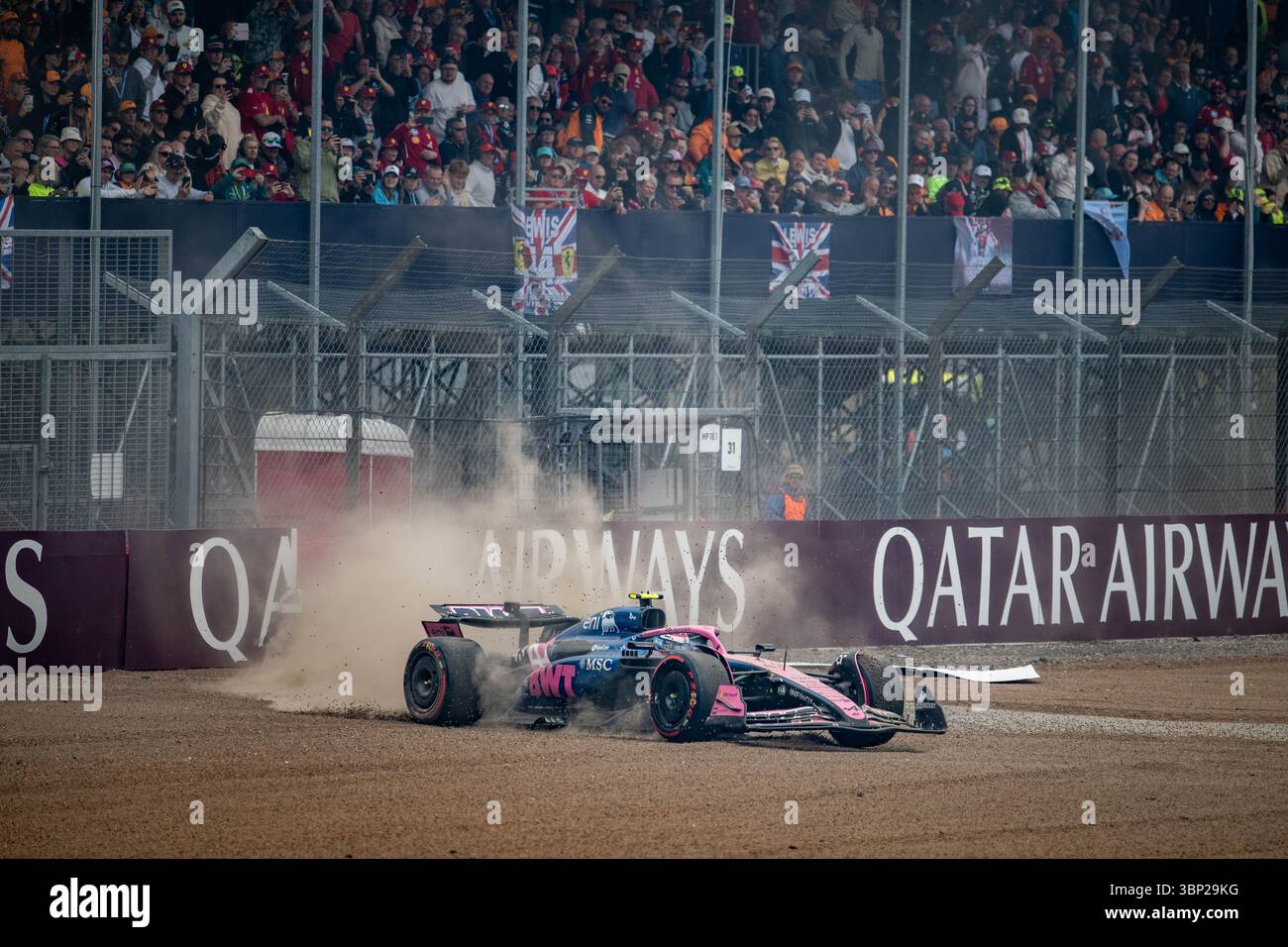 43 COLAPINTO Franco (arg), Alpine F1 Team A525, action crash, accident ...