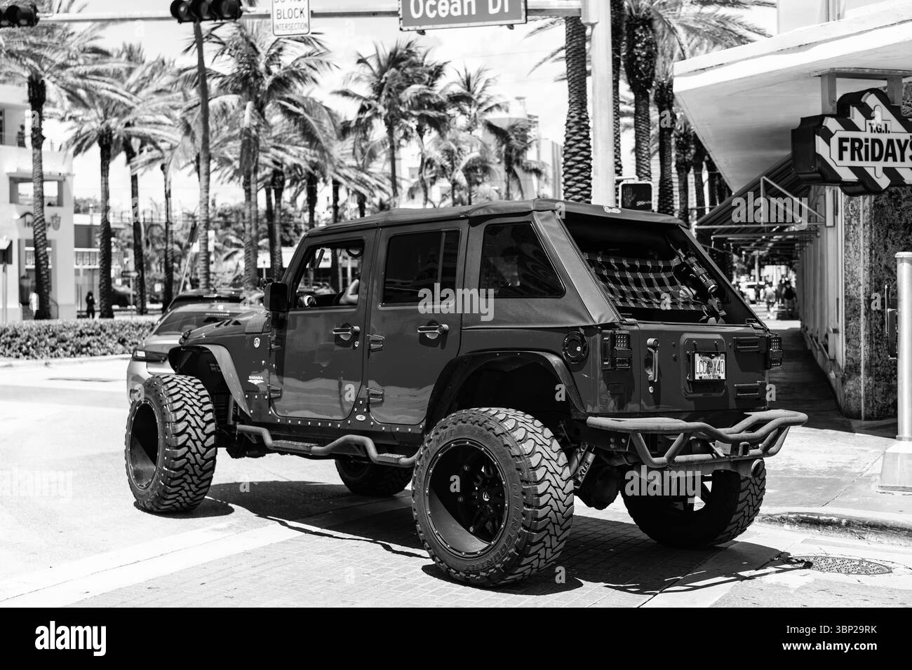 Miami Beach, Florida USA - June 92024: 2018 Jeep Wrangler JK 4x4 awd ...