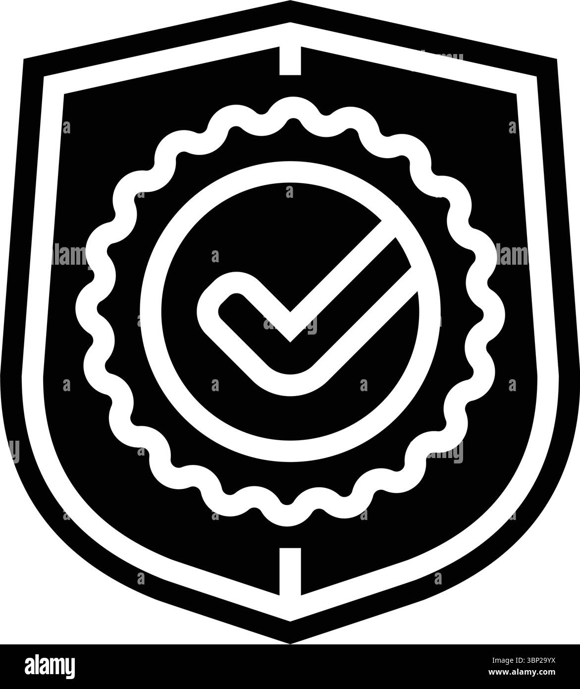 safety certification glyph icon vector illustration Stock Vector Image ...