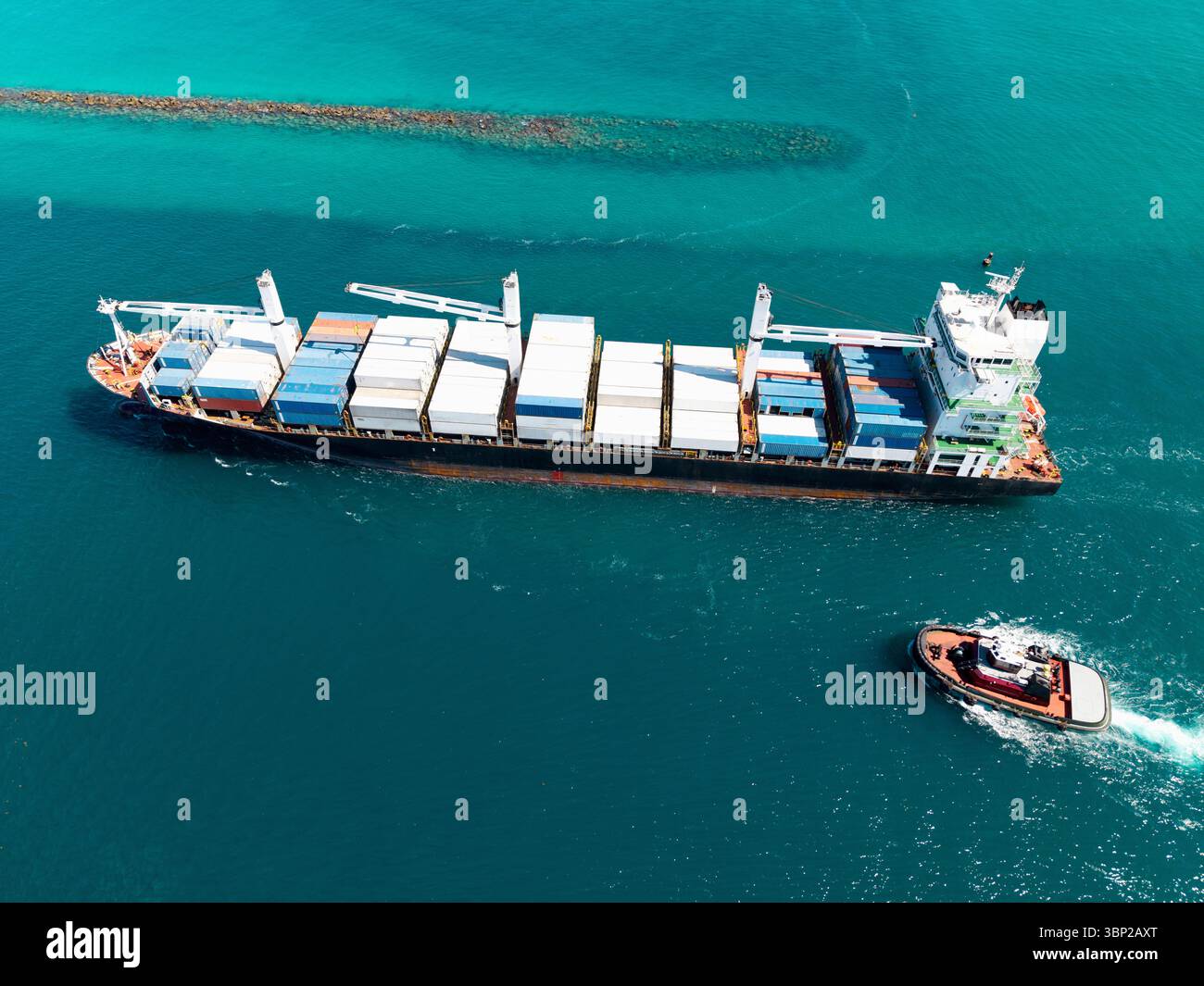 Miami, Florida, USA - March 20, 2025: Shipping container cargo vessel ...
