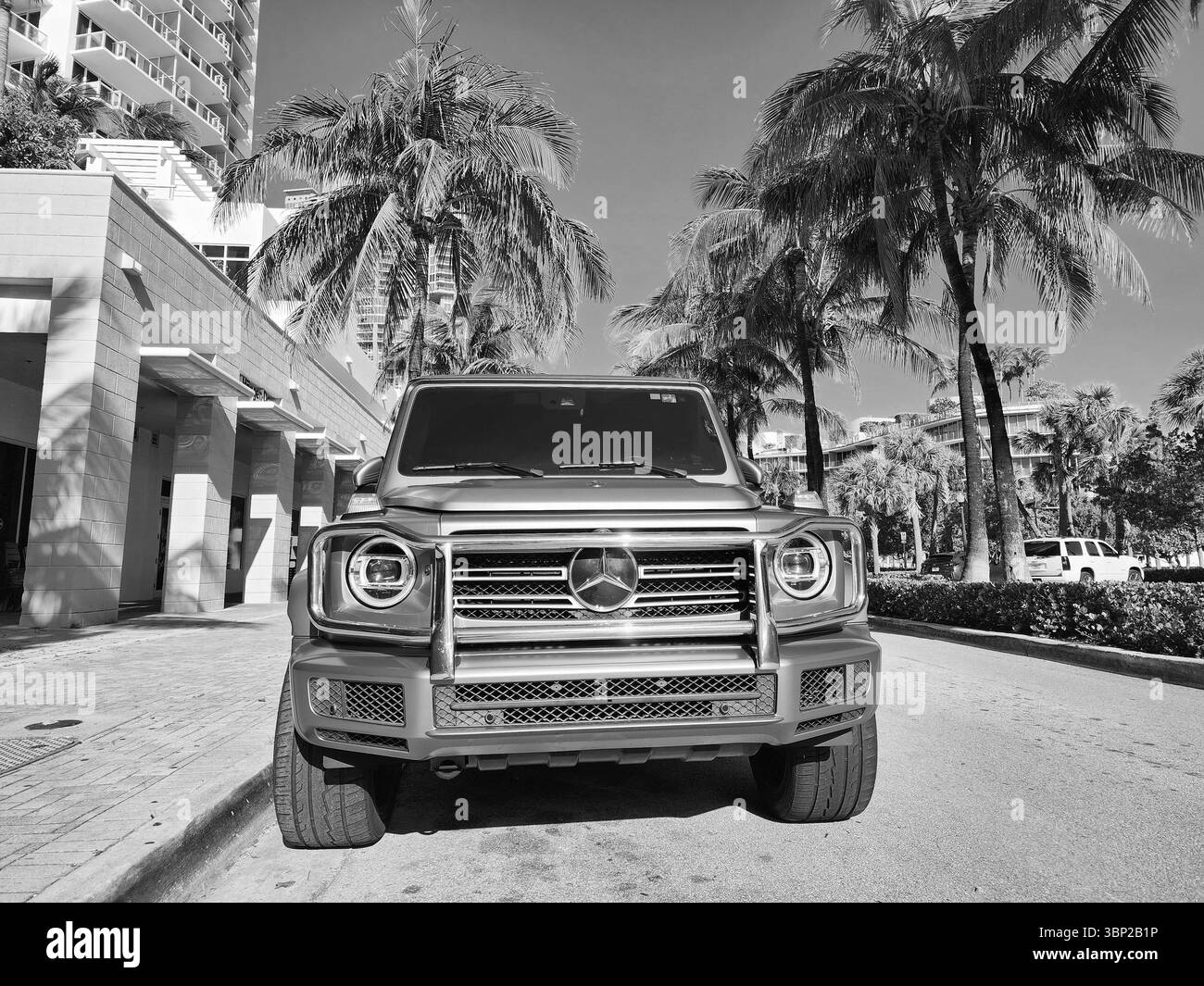Miami Beach, Florida USA - June 5, 2024: 2020 Mercedes-Benz G550 wagon ...