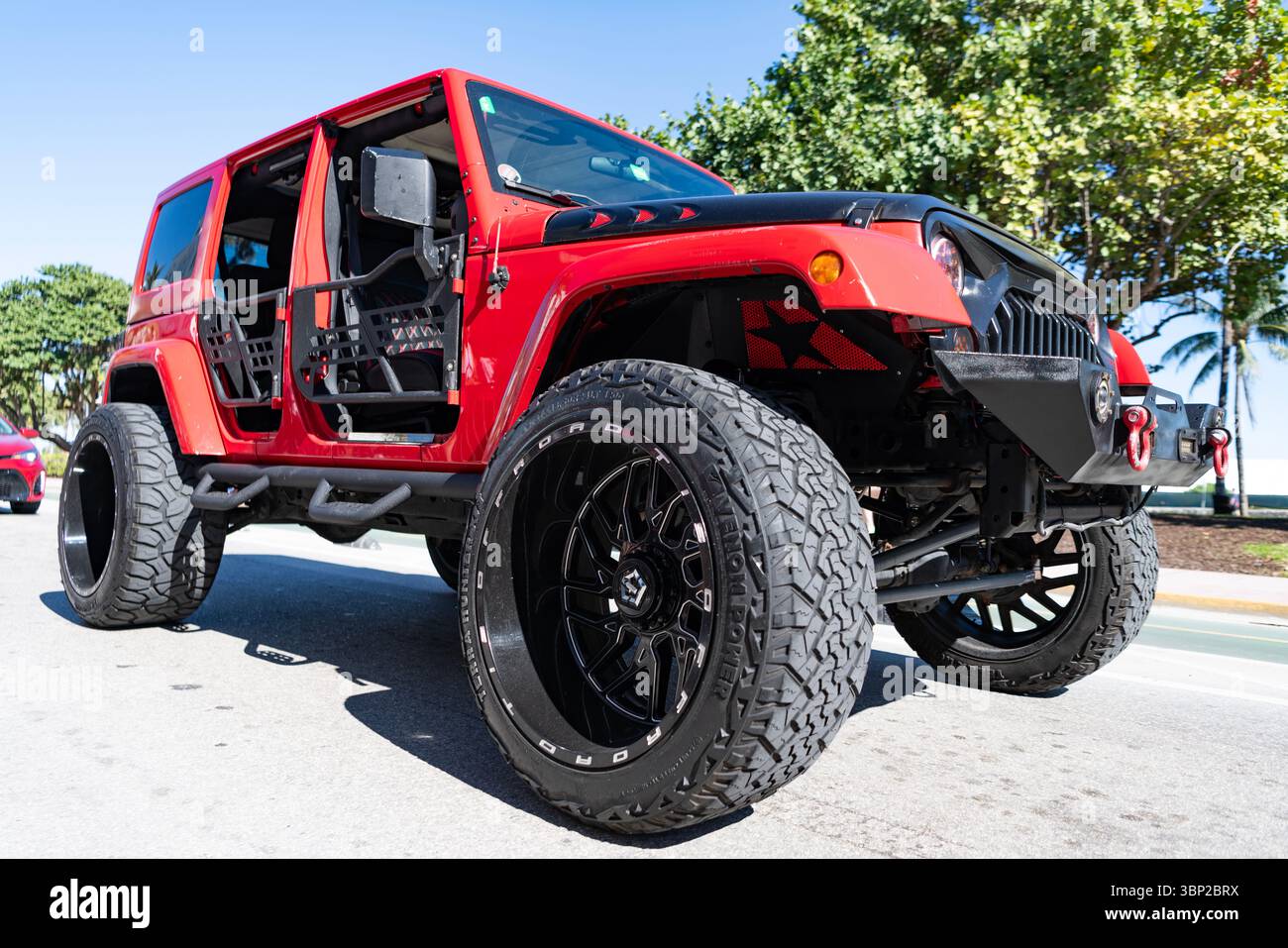 Miami, Florida, USA - November 23, 2024: Jeep JK Wrangler off road SUV ...
