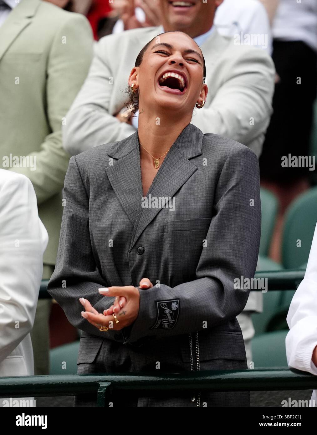 Trinity Rodman girlfriend of Ben Shelton on day six of the 2025 ...