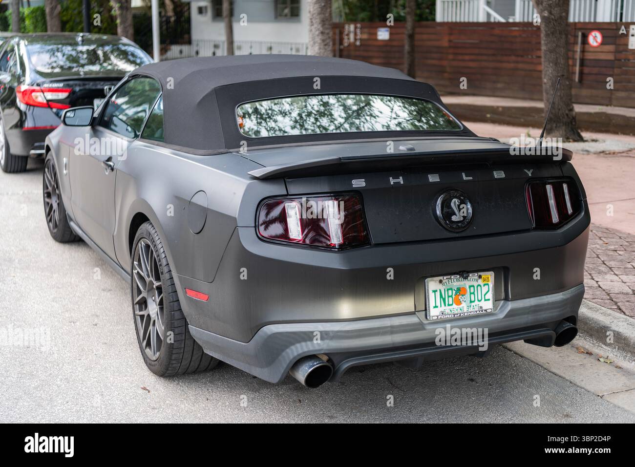 Miami, Florida, USA - April 02, 2025: Luxury convertible car Ford ...