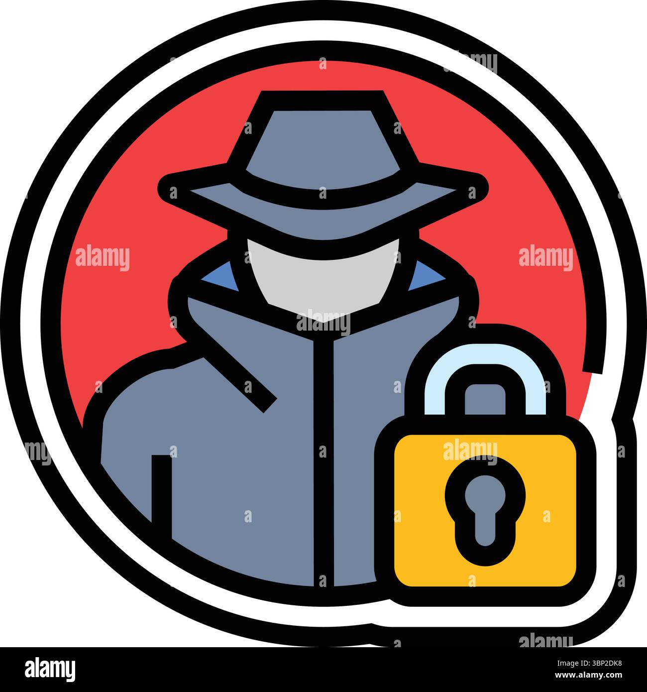 anti theft protection color icon vector illustration Stock Vector Image ...