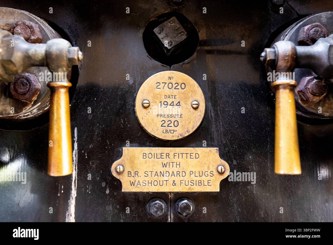 The controls and levers neede to operate the iconic steam locomotive ...