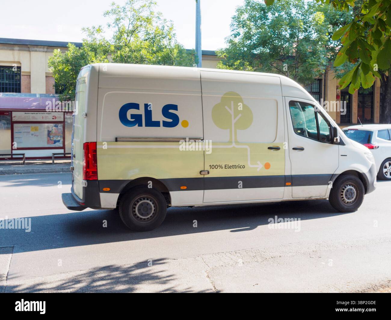 Bologna, Italy July 3rd 2025 A modern Mercedes Benz Sprinter van with ...