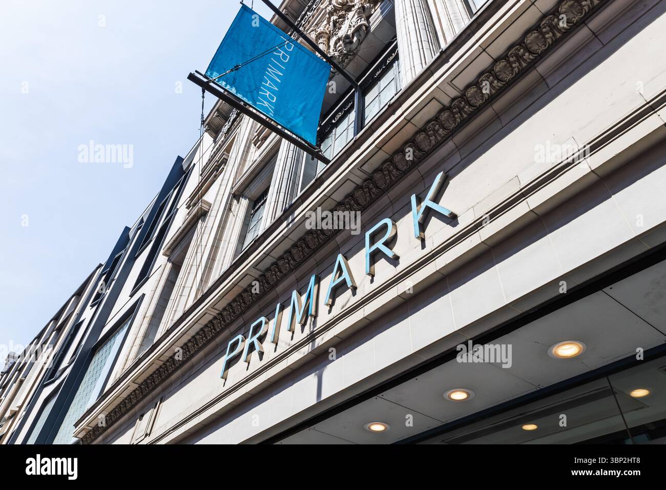 Primark flagship store exterior on London high street. London, UK, 11 ...