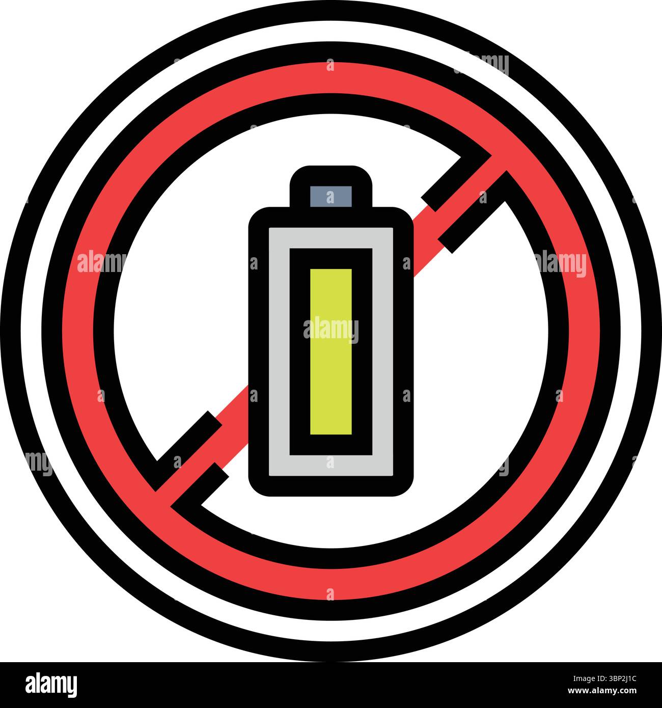 battery not included color icon vector illustration Stock Vector Image ...
