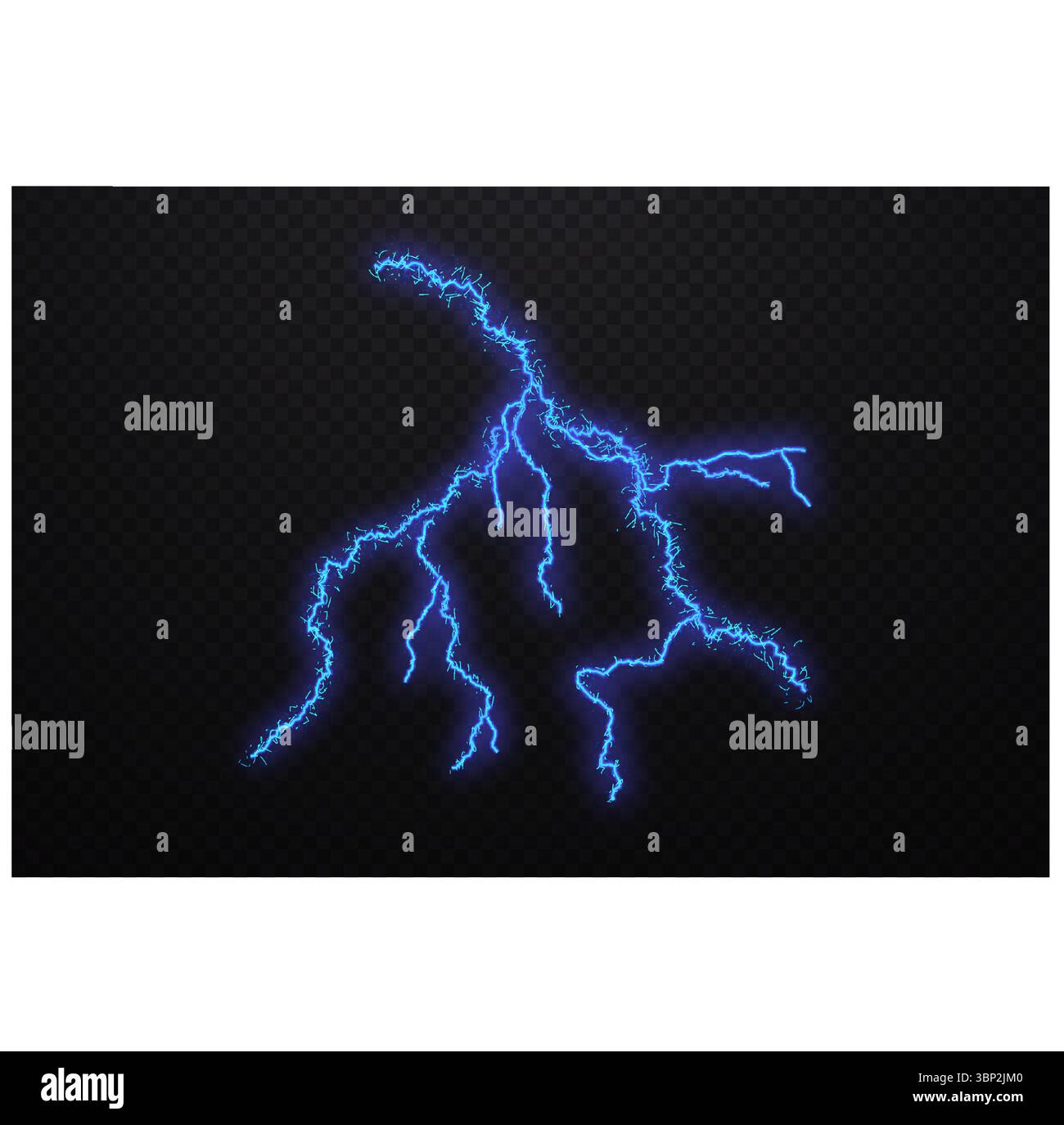 Blue Lightning Bolt on Black Background Stock Vector Image & Art - Alamy