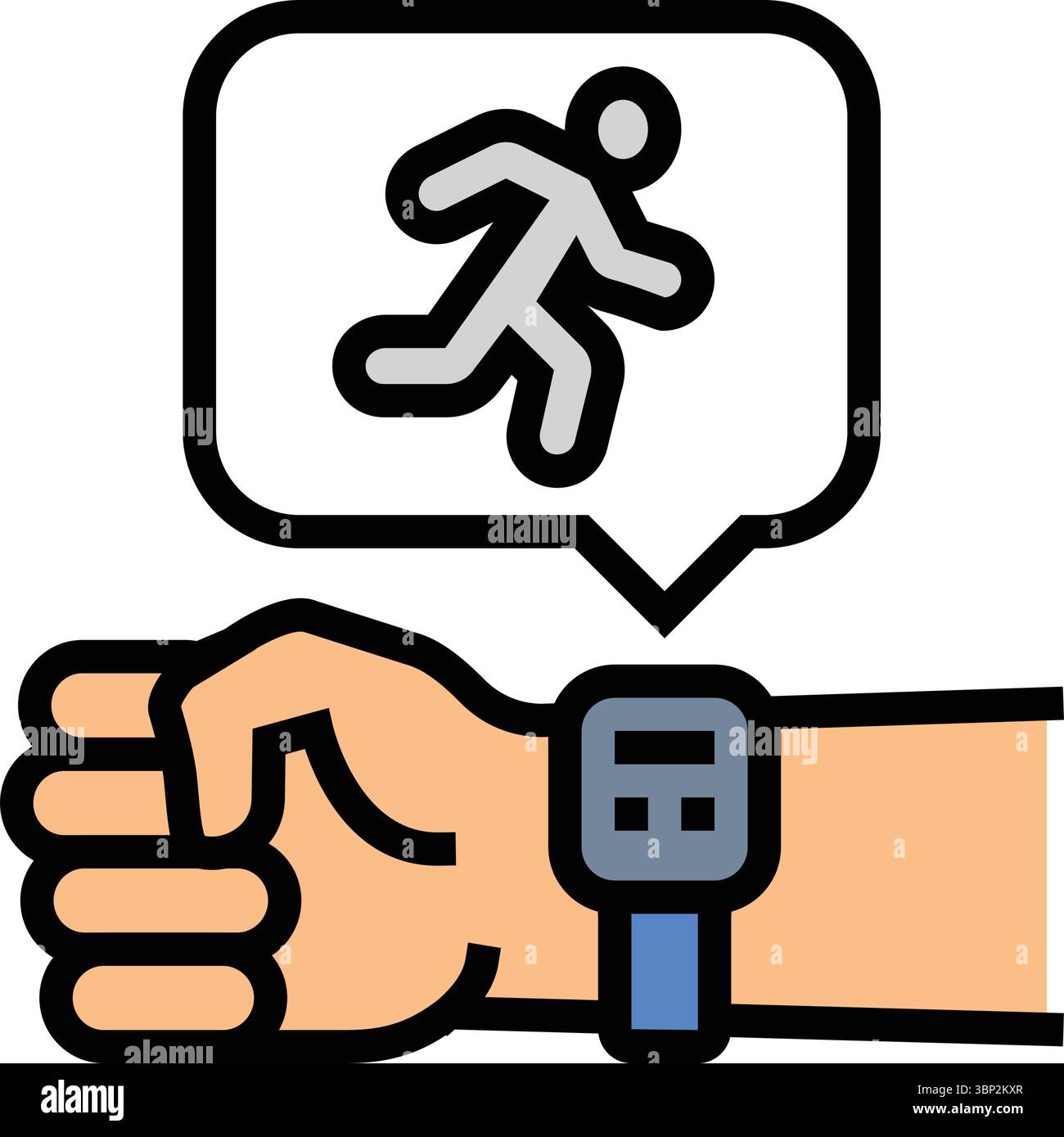 physical activity tracker color icon vector illustration Stock Vector ...