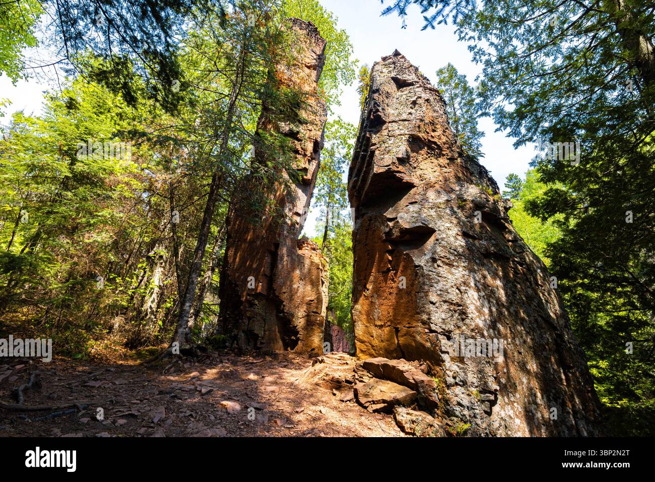 Famous Split Rock monument along the Split Rock River hike Stock Photo ...