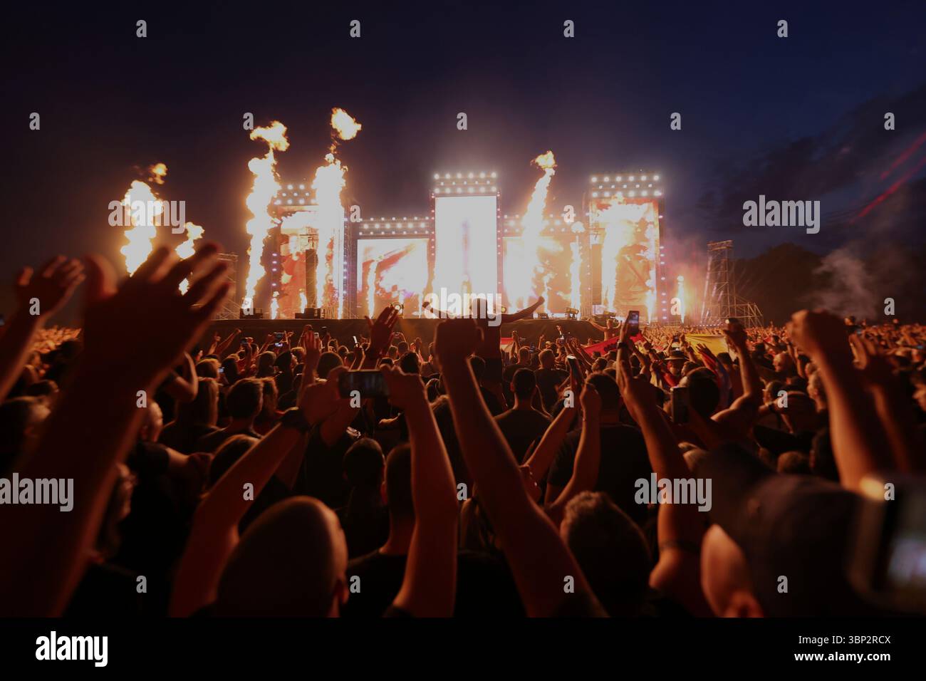 Thousands attend a concert by Marko Perkovic, the right-wing singer ...