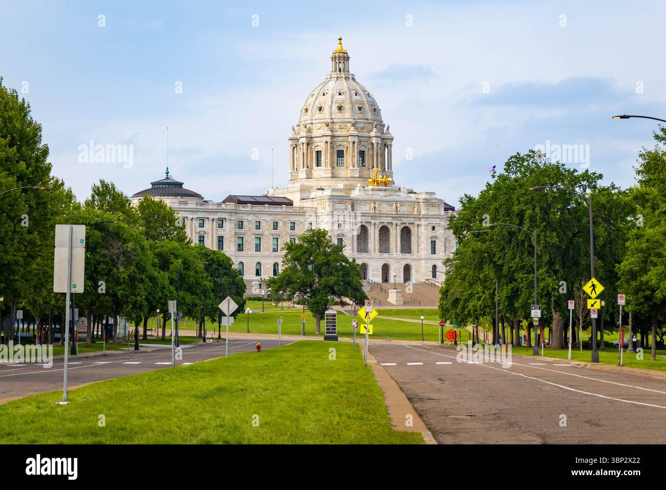 A scenic view of the majestic Minnesota State Capitol building in St ...