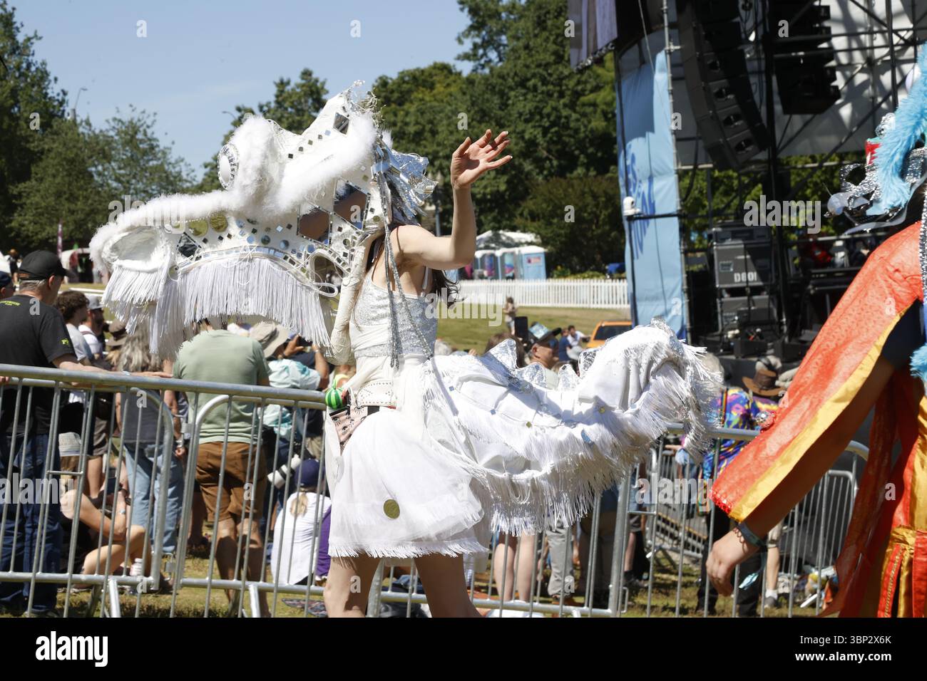 PORTLAND, OR, USA – July 5, 2025: People in elaborate creature costumes ...