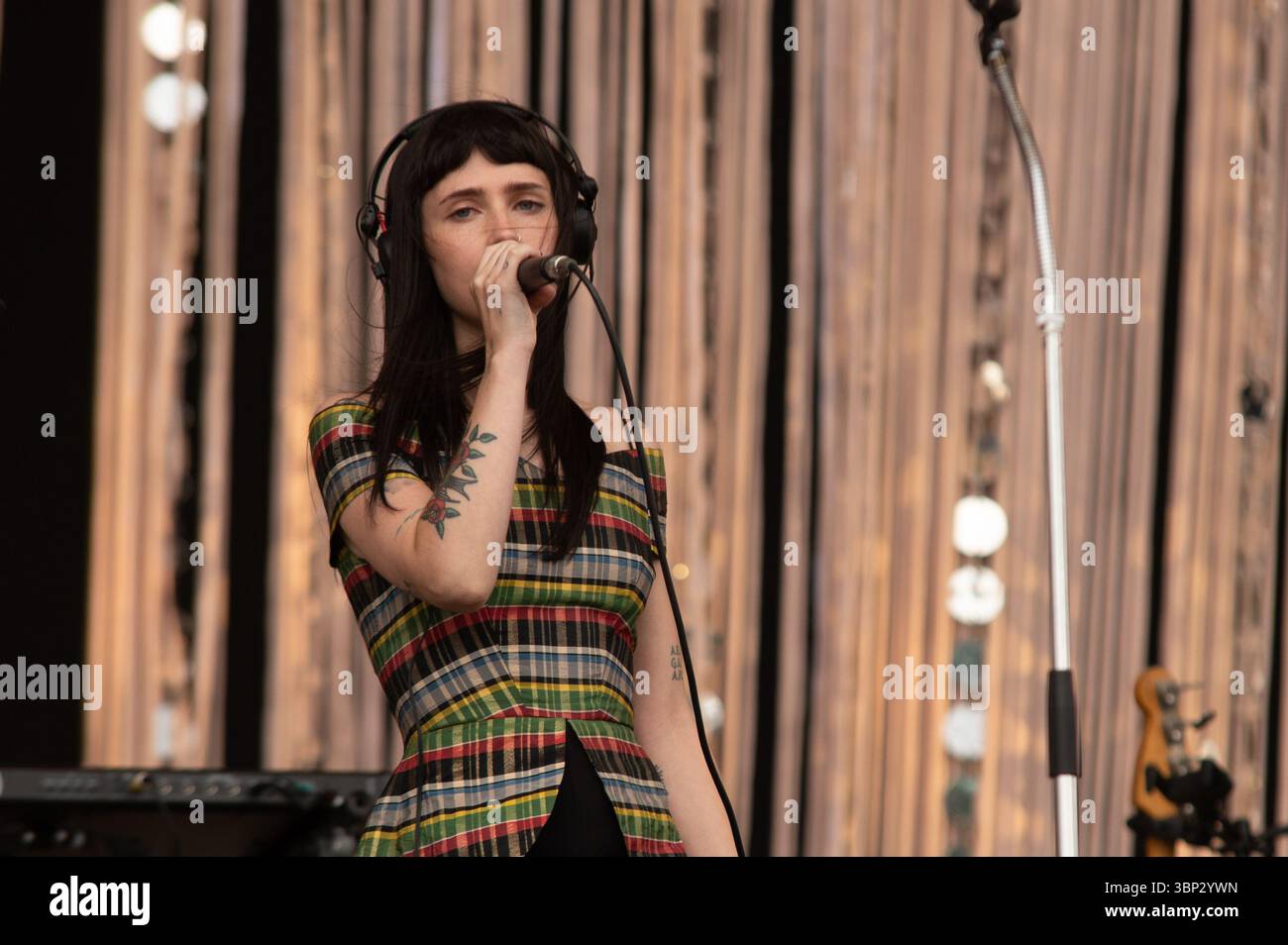 London, England. 5th July 2025. Clairo performs on Great Oak Stage waiting for Sabrina Carpenter ...
