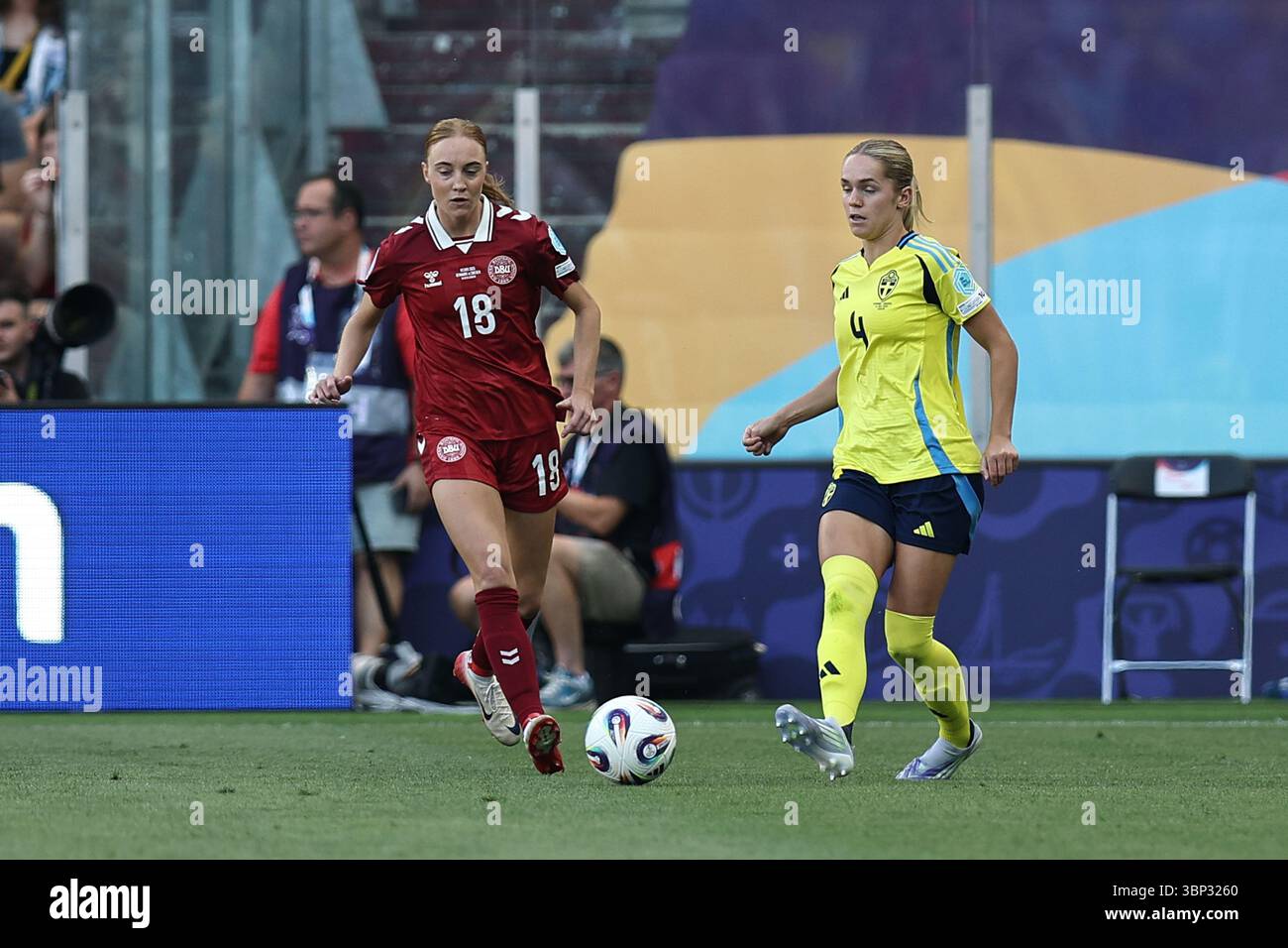 Hanna Lundkvist (Sweden Women)Sara Holmgaard (Denmark Women) during the ...