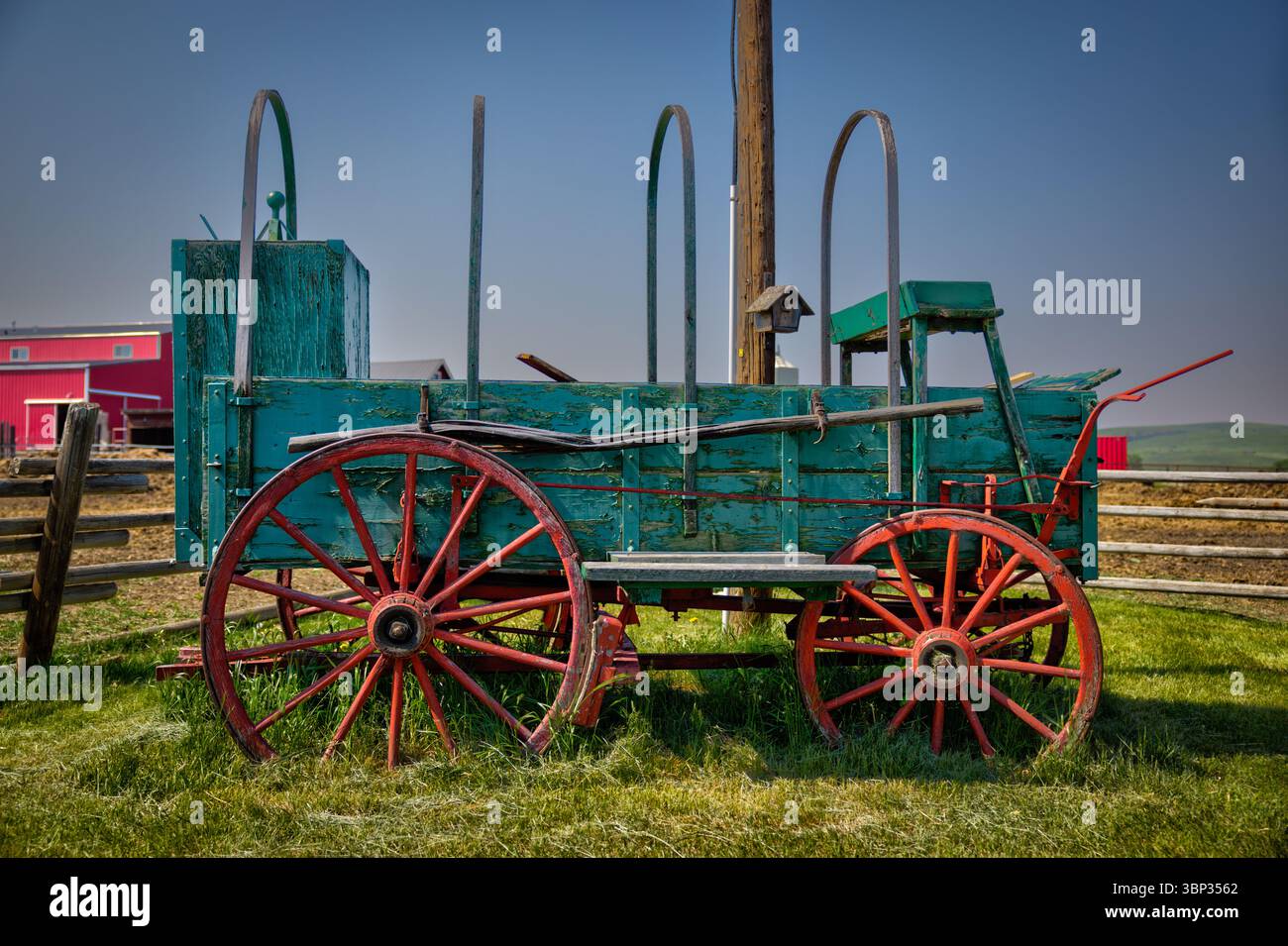Longview, Alberta - June 8, 2025: Equipment on the Tongue Creek Ranch ...
