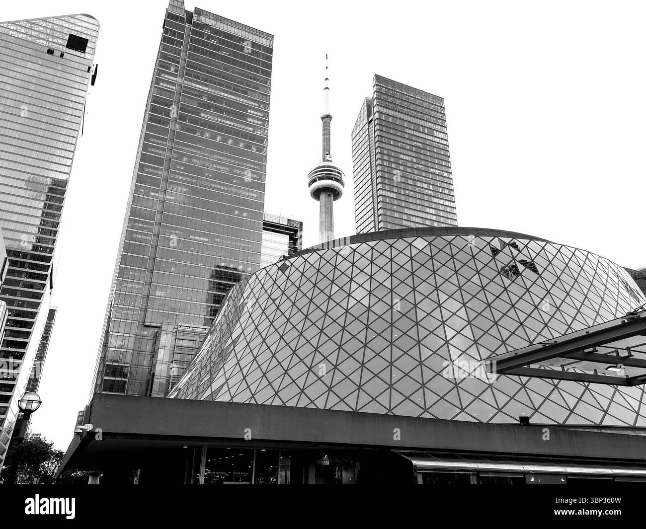 Toronto, Ontario - October 7, 2023: The iconic architecture of Roy Thomson Hall in downtown ...
