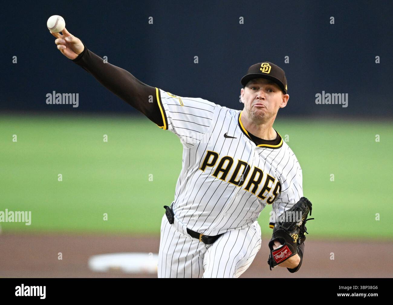 San Diego Padres starting pitcher Stephen Kolek delivers during the ...
