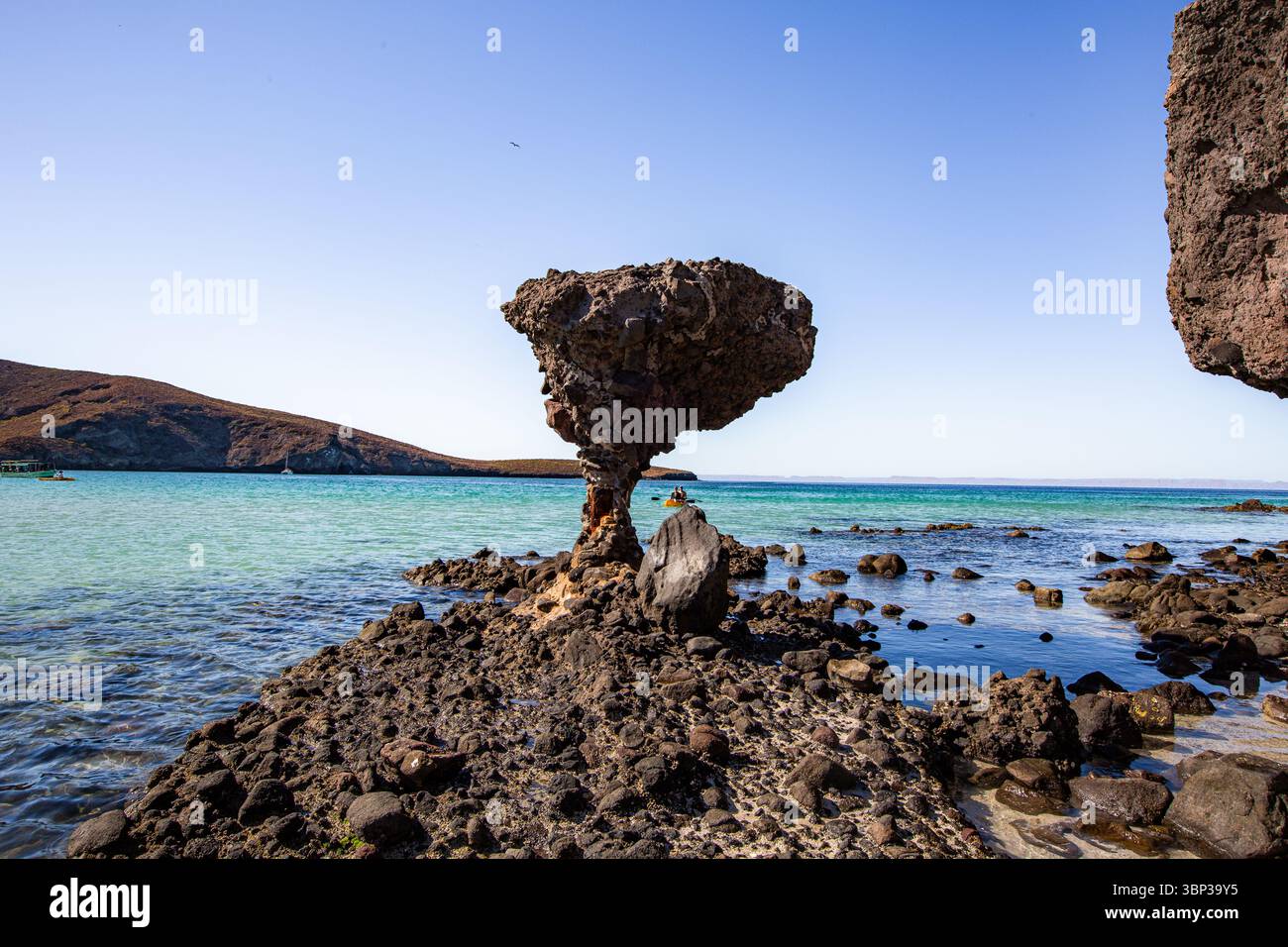 El Hongo (The Mushroom) is a famous rock formation at Balandra Beach in ...