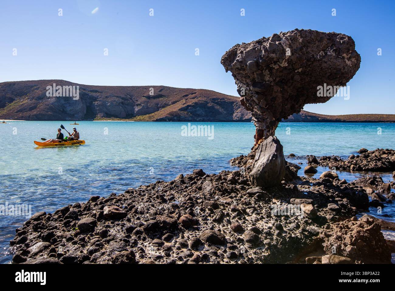El Hongo (The Mushroom) is a famous rock formation at Balandra Beach in ...