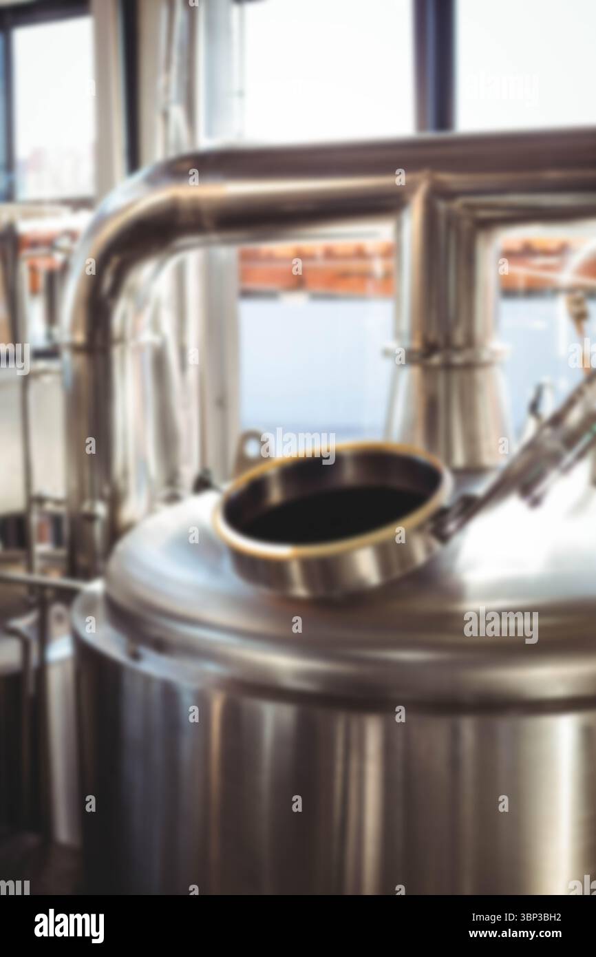 Open storage tank at beer factory Stock Photo - Alamy