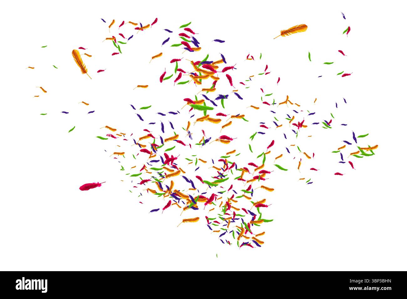 Many feathers blowing in the breeze Stock Photo - Alamy