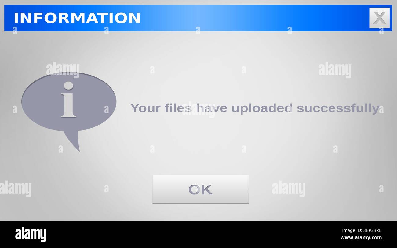 Composition of your files have uploaded successfully text on grey ...