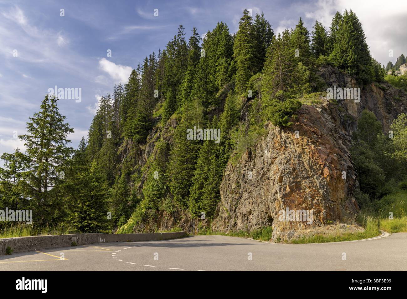 Hairpin bend, road, sandstone, rock, rocky, sandstone cliff, Barrage de ...
