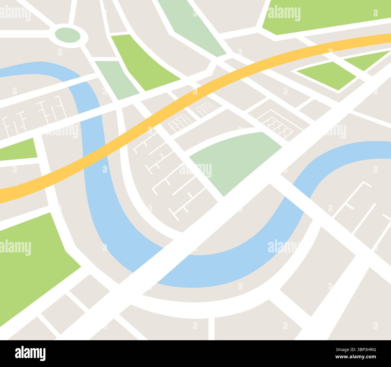 Digital image of map with directions Stock Photo - Alamy