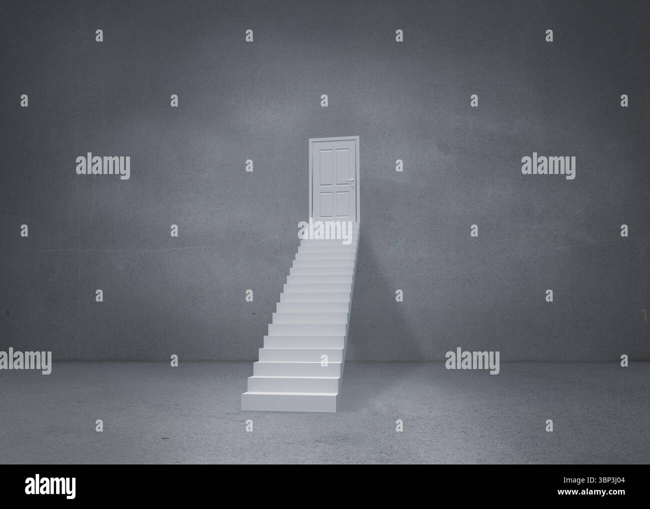 Shut door at top of steps Stock Photo - Alamy