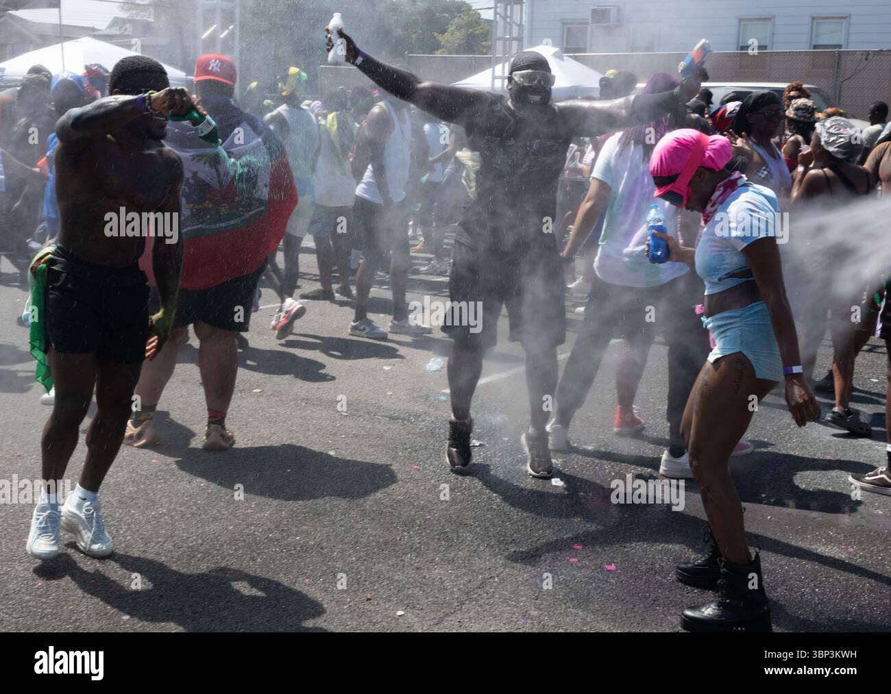 Elizabeth, New Jersey, USA. 4th July, 2025. Party goers celebrate the ...