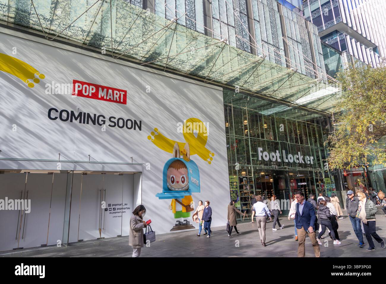 Pop Mart toy store opening soon in Pitt street Sydney city centre, next door to Foot Locker ...