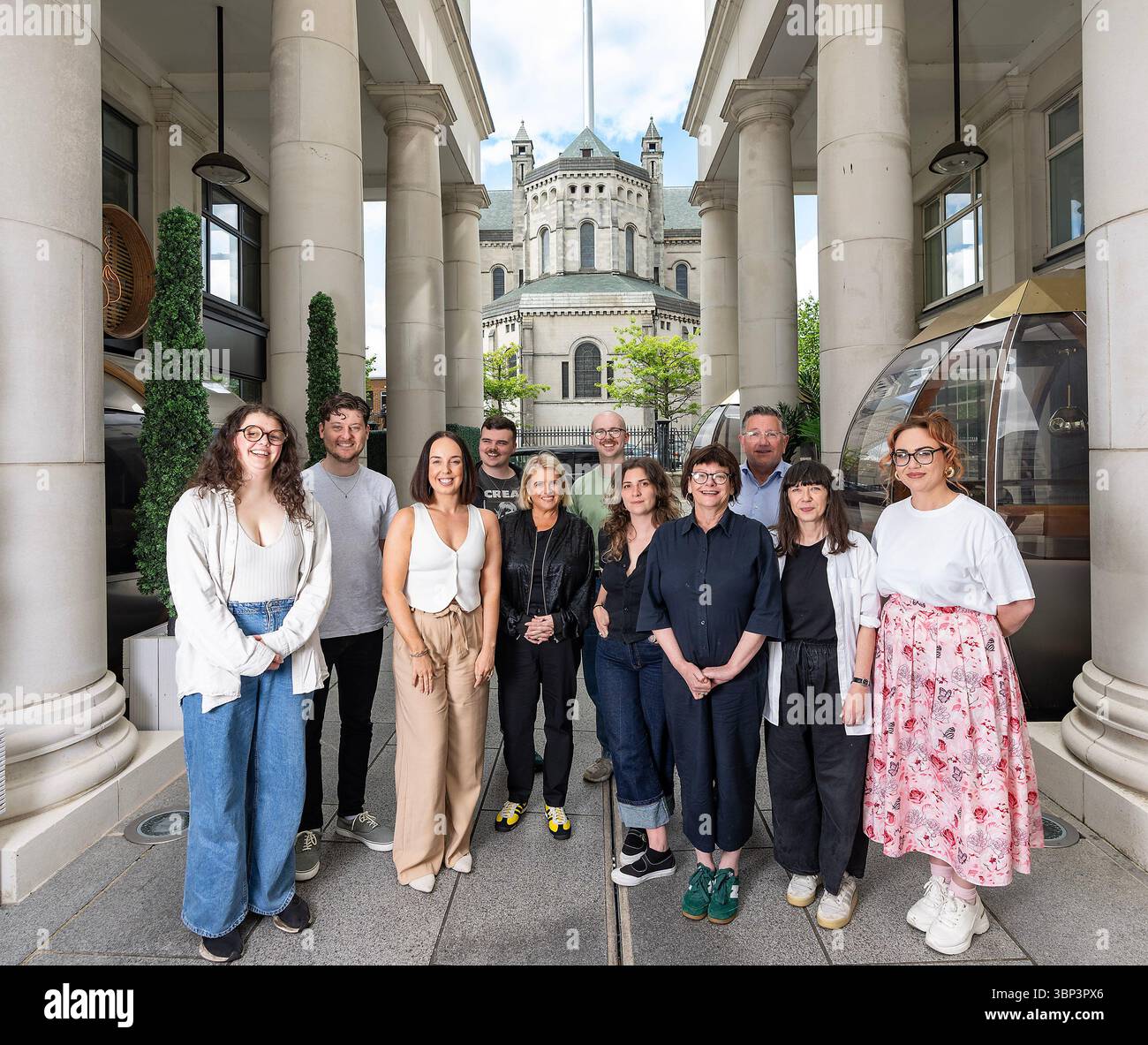 Undated handout photo issued by Arts Council NI of (left to right) Seon Simpson, Simon Sweeney ...