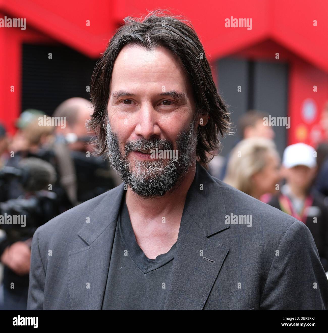 Towcester, UK. 05th July, 2025. Actor Keanu Reeves seen in the paddock ...