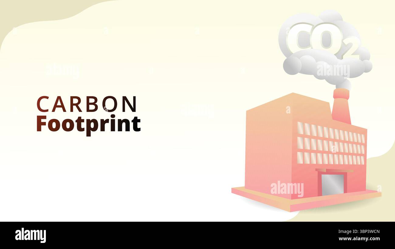 carbon footprint concept.Carbon footprint resulting from production ...