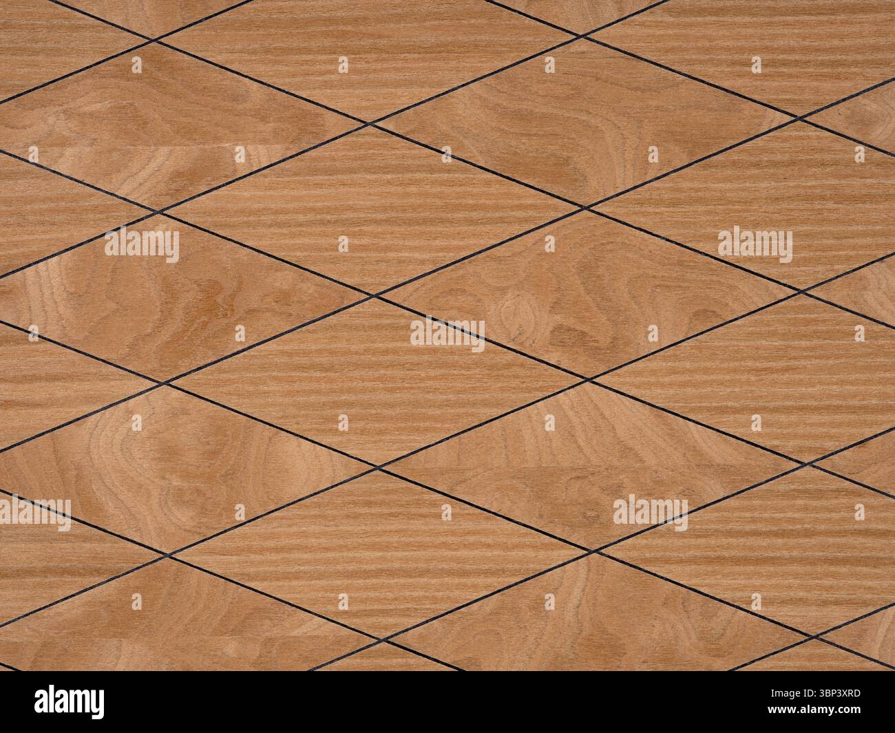 Elegant wooden veneer with a diagonal crisscross pattern and warm ...