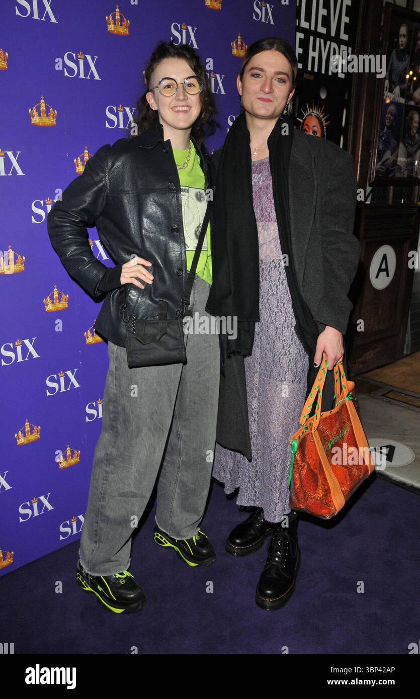 Lucy Moss and Toby Marlow at the "SIX The Musical" press night ...