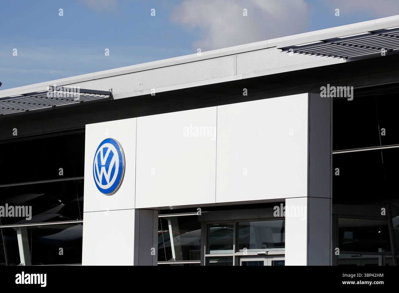 Volkswagen VW car dealership corporate sign and logo In Sheffield ...