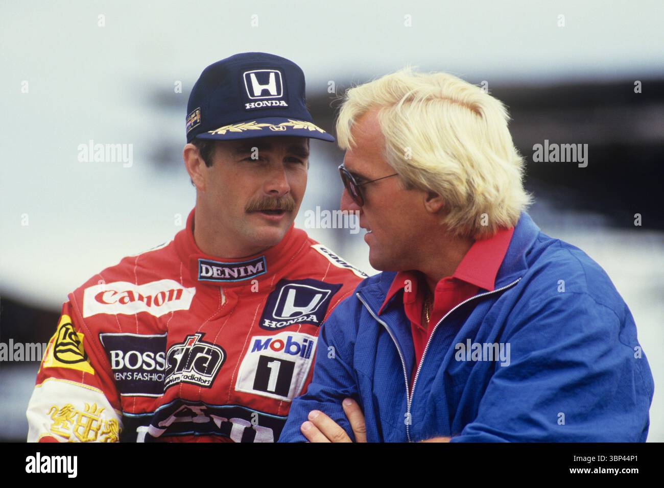 Nigel Ernest James Mansell, CBE with Greg Norman At the F1 British ...