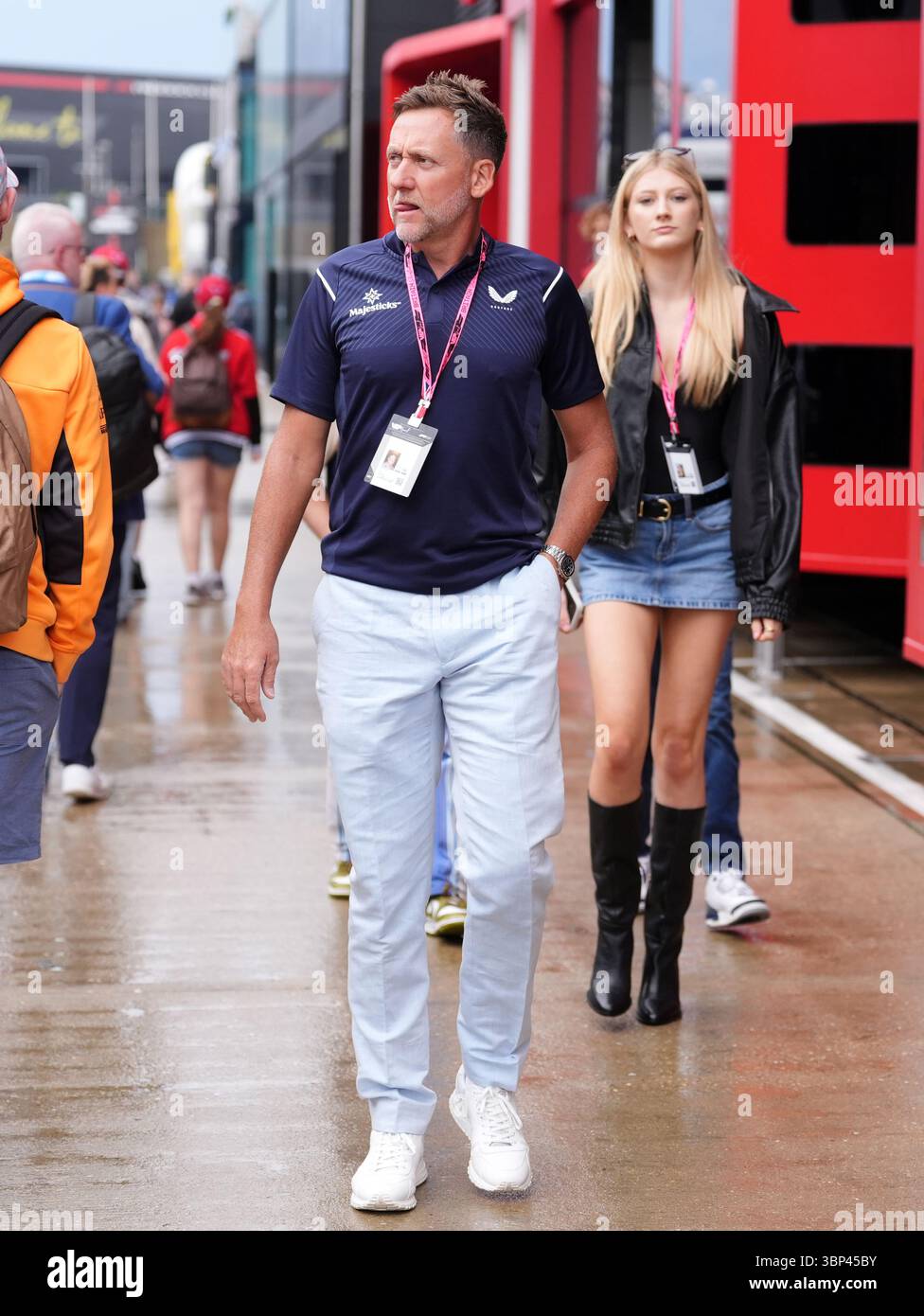 Ian Poulter at the Silverstone Circuit, Northamptonshire. Picture date ...