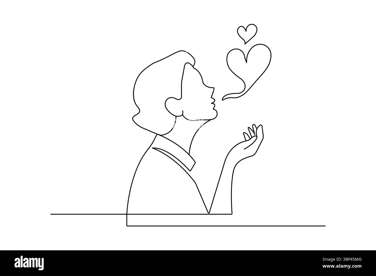 Brooming kiss line art romantic moment minimalist vector sketch ...