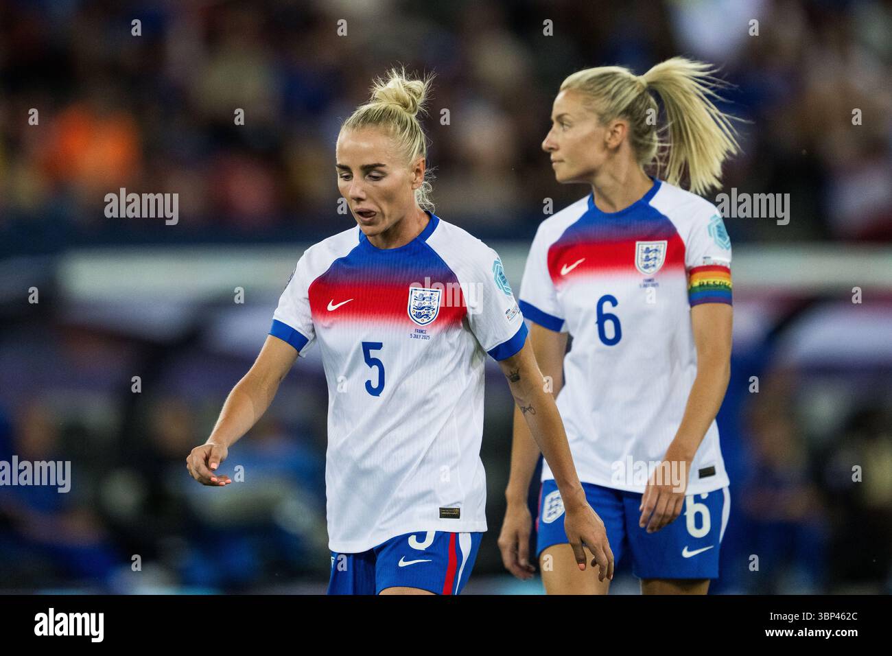 250705 Alex Greenwood and Leah Williamson of England during the UEFA ...