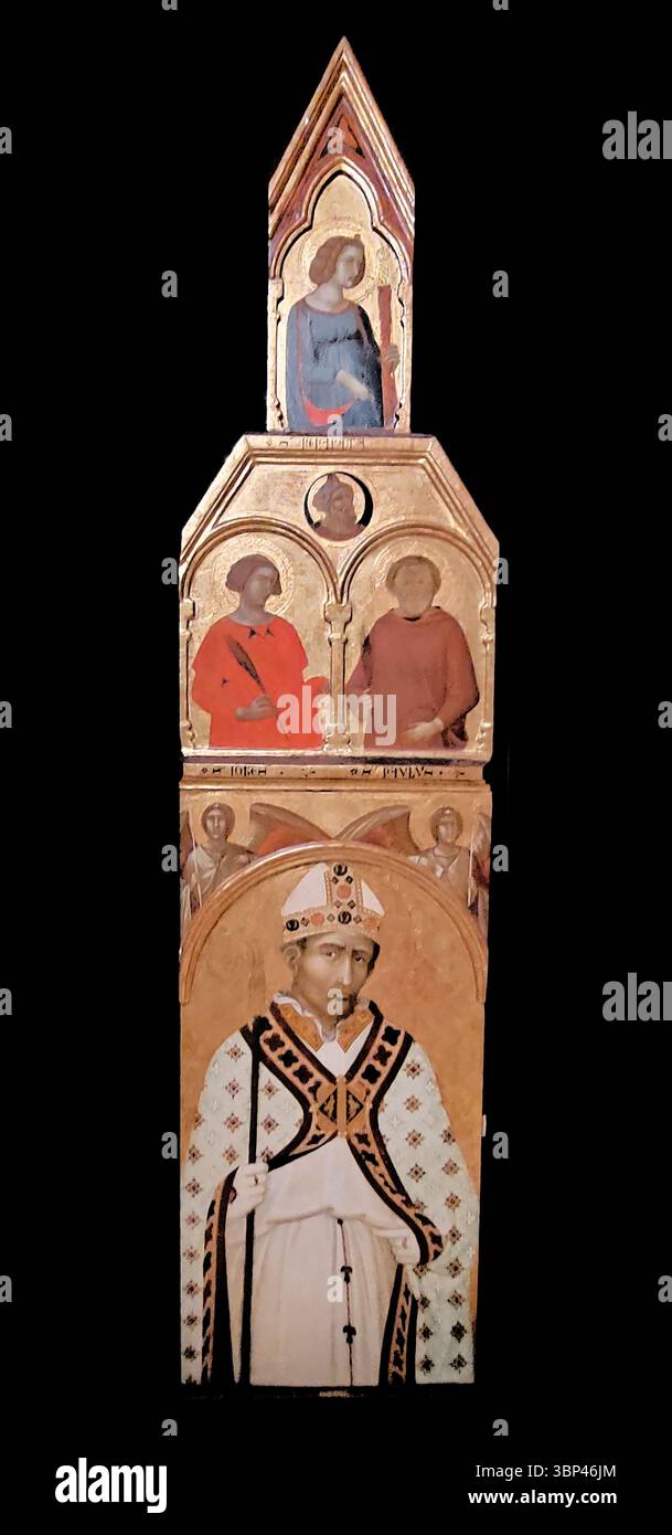 A section of the Tarlati Polyptych, a complex altarpiece by the Italian ...