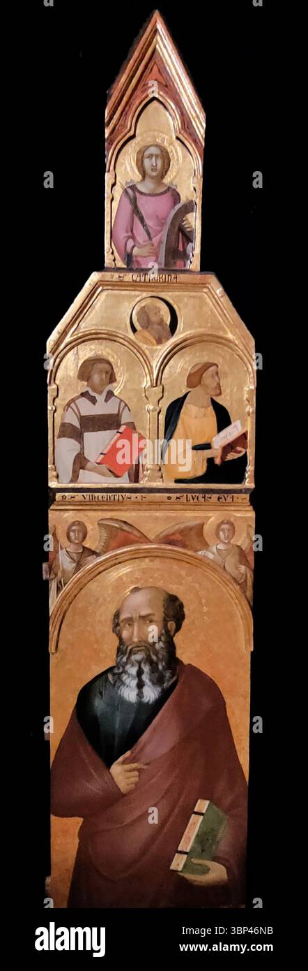 A section of the Tarlati Polyptych, a complex altarpiece by the Italian ...
