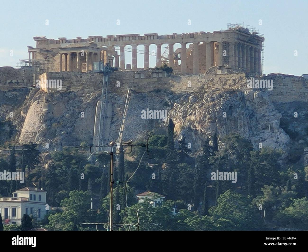 A photograph of the Parthenon on the Acropolis of Athens, a landmark largely constructed in the ...