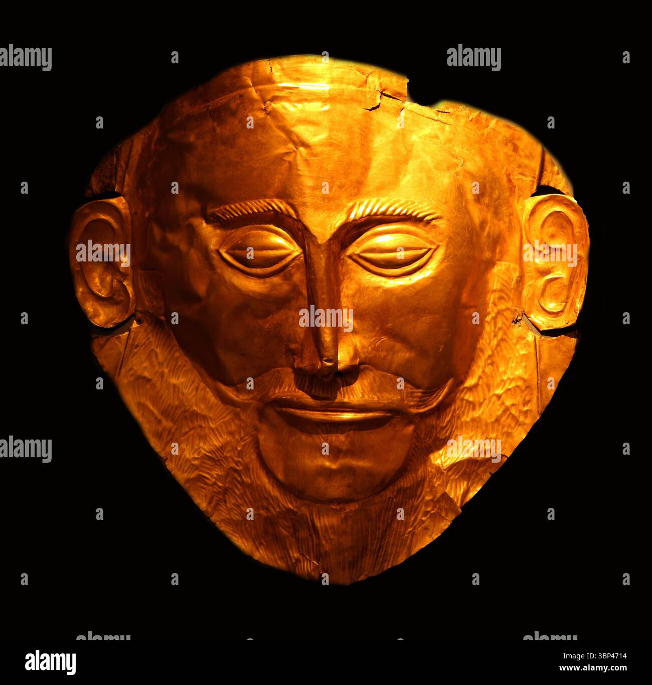 Mycenaean gold funerary mask hi-res stock photography and images - Alamy